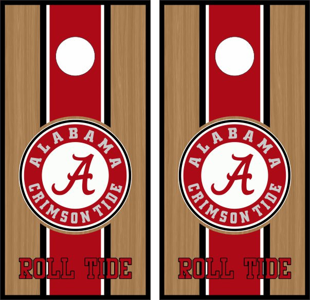 Alabama Crimson Tide Version 5 Cornhole Wraps - Set of 2 - Custom ...