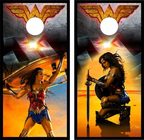 Wonder Woman (Version 3) Cornhole Set with Bags - Custom Cornhole, LLC