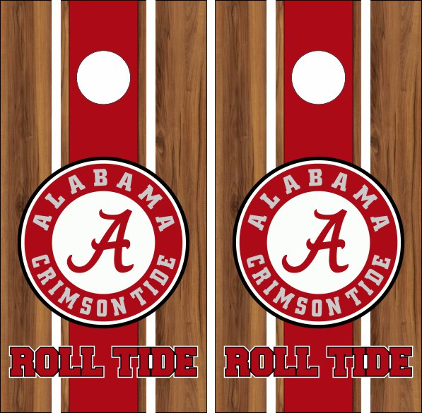 Alabama Crimson Tide Version 6 Cornhole Wraps - Set of 2 - Custom ...