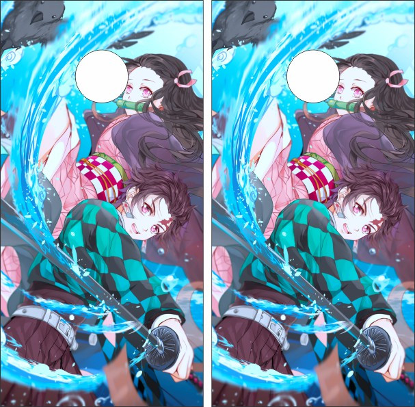 Demon Slayer Cornhole Wraps - Set of 2 - Custom Cornhole, LLC