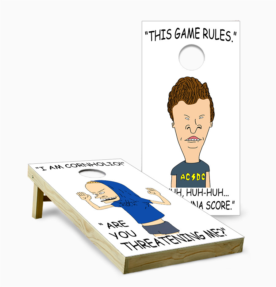 Beavis and Butthead Cornhole Set with Bags - Custom Cornhole, LLC