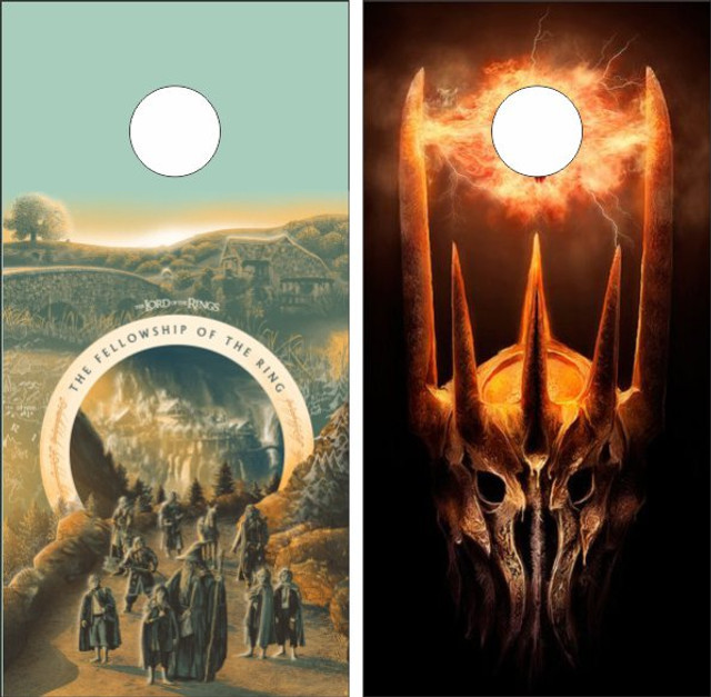 The Lord of the Rings Version 2 Cornhole Set with Bags - Custom ...