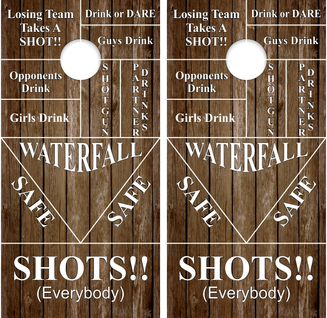 Drinking Game Version 4 Cornhole Set with Bags - Custom Cornhole, LLC
