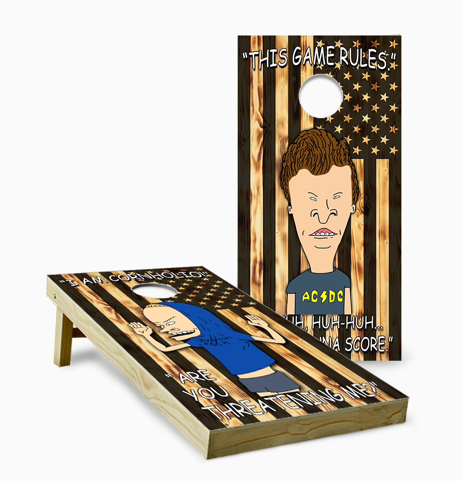 Beavis and Butthead Cornhole Set with Bags - Custom Cornhole, LLC