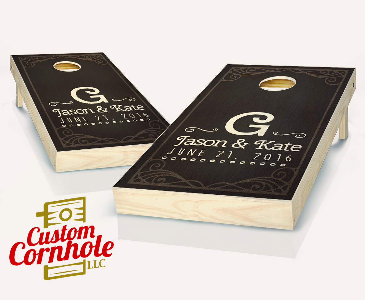 Stained Wedding Cornhole Sets