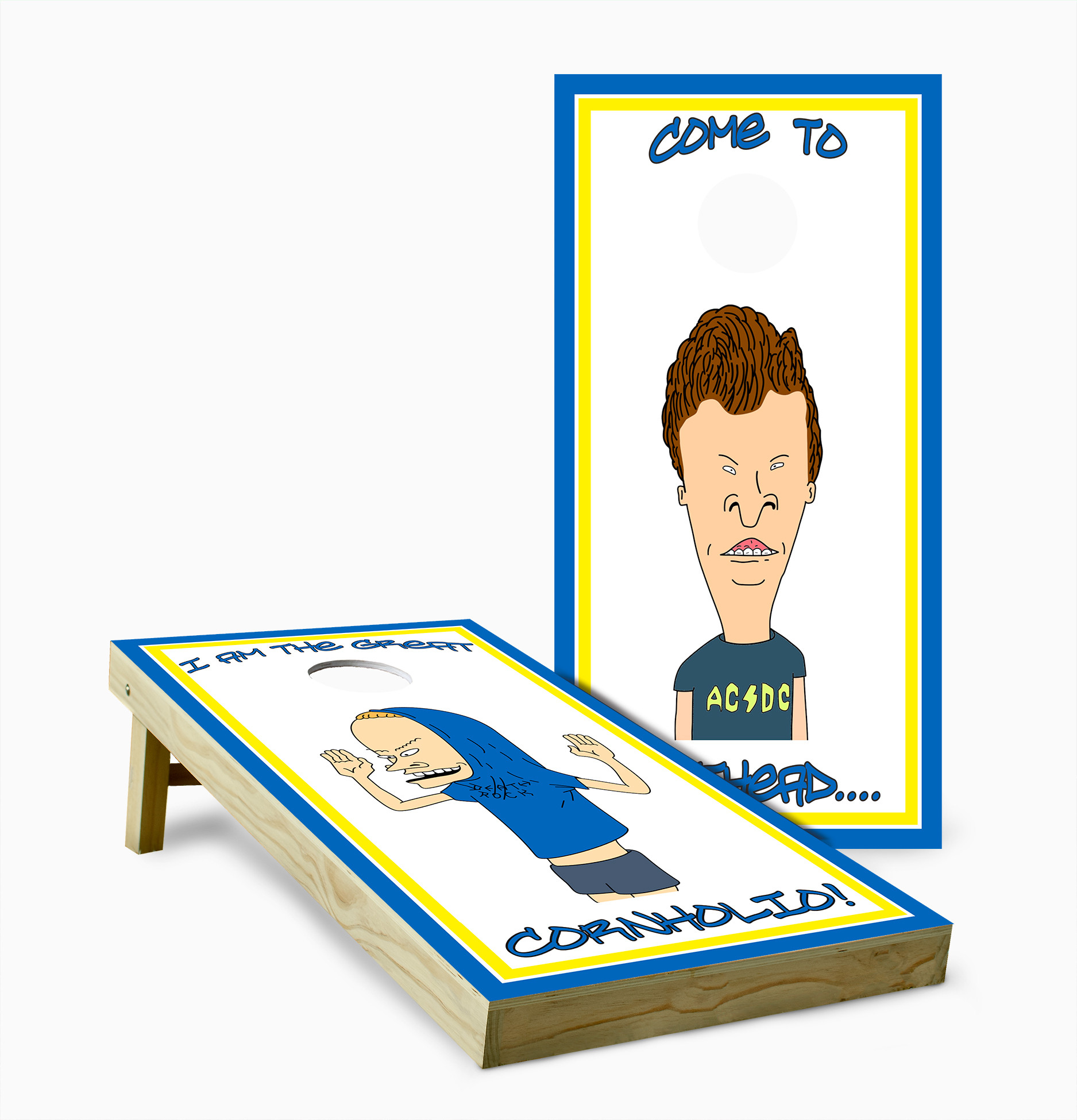 Beavis and Butthead Cornholio Cornhole Wraps - Set of 2 - Custom ...