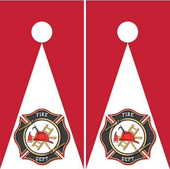 Firefighter Cornhole Wraps - Set of 2 - Custom Cornhole, LLC