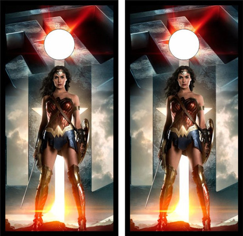 Wonder Woman (Version 2) Cornhole Set with Bags - Custom Cornhole, LLC