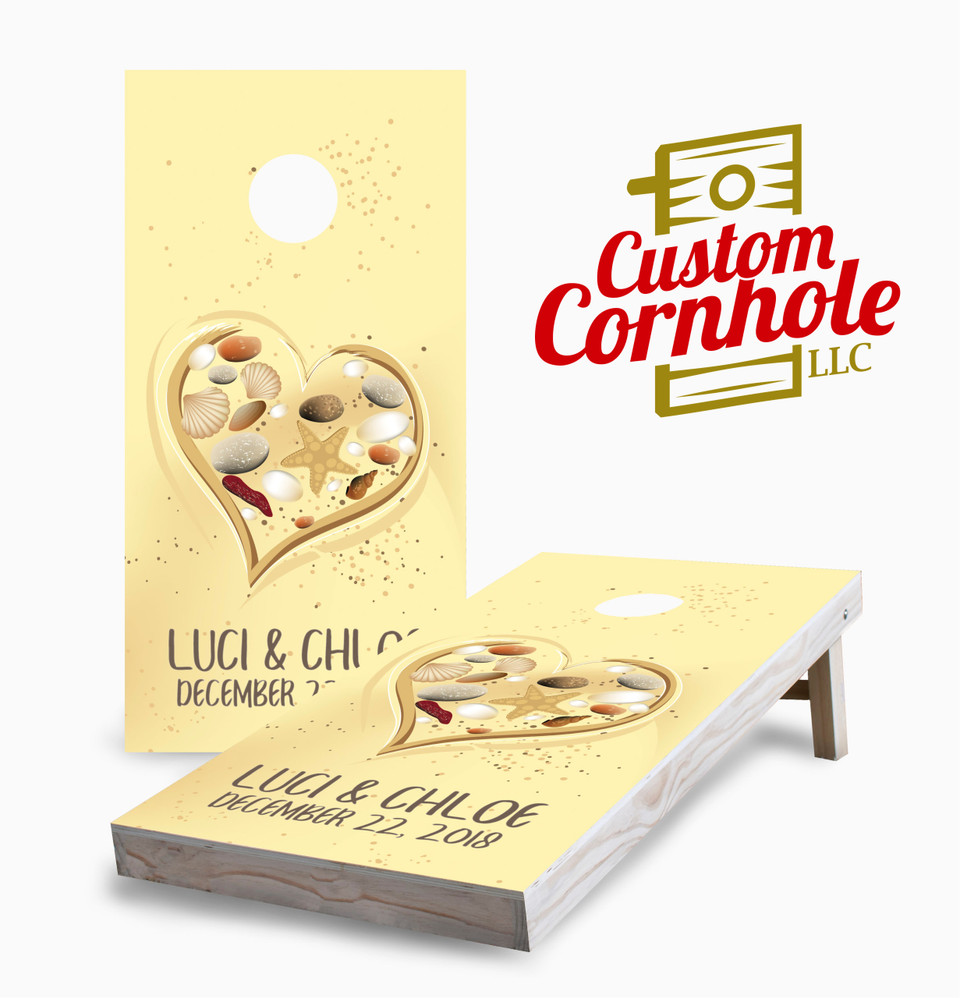 Wedding Tree Carving Cornhole Set with Bags - Custom Cornhole, LLC