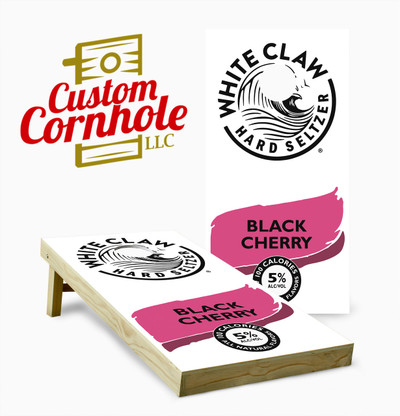 White Claw Cornhole Set with Bags - Custom Cornhole, LLC