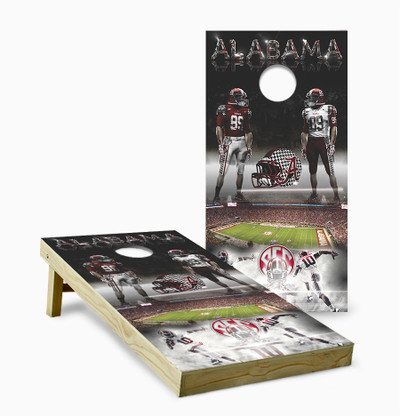 Alabama Crimson Tide Version 9 Cornhole Set with Bags - Custom Cornhole ...