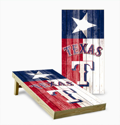 Texas Rangers Version 7 Cornhole Set with Bags - Custom Cornhole, LLC
