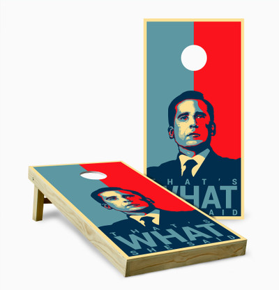 The Office Version 2 Cornhole Set with Bags - Custom Cornhole, LLC