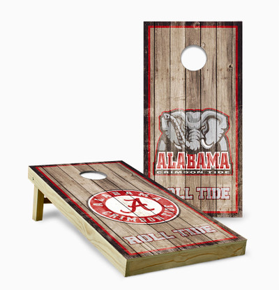 Alabama Crimson Tide Version 3 Cornhole Set with Bags - Custom Cornhole ...