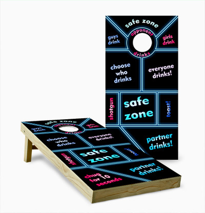 Drinking Game Version 2 Cornhole Set with Bags - Custom Cornhole, LLC