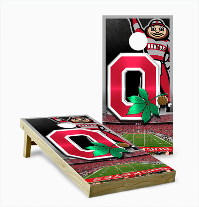 Ohio State Buckeyes Version 8 Cornhole Set with Bags - Custom Cornhole, LLC