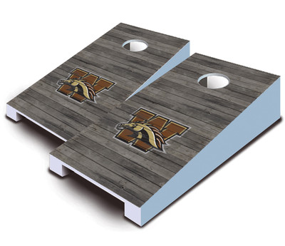 Western Michigan Broncos Distressed Tabletop Set with Bags - Custom ...