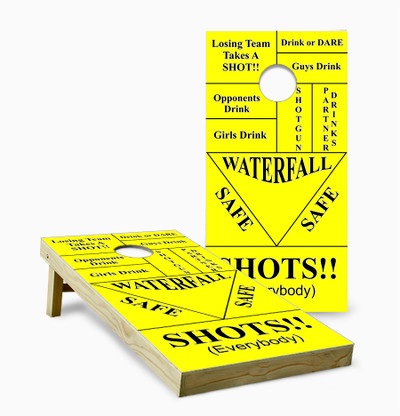Drinking Game Version 3 Cornhole Set with Bags - Custom Cornhole, LLC