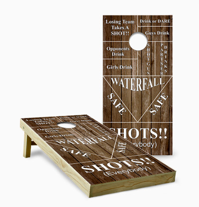 Drinking Game Version 4 Cornhole Set with Bags - Custom Cornhole, LLC