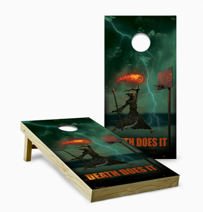 Death Does It Cornhole Set with Bags - Custom Cornhole, LLC