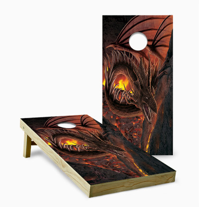 Hell Fire Dragon Cornhole Set with Bags - Custom Cornhole, LLC