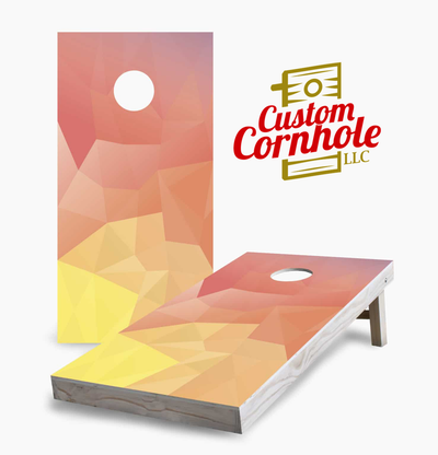Sunrise Mosaic Cornhole Set with Bags - Custom Cornhole, LLC