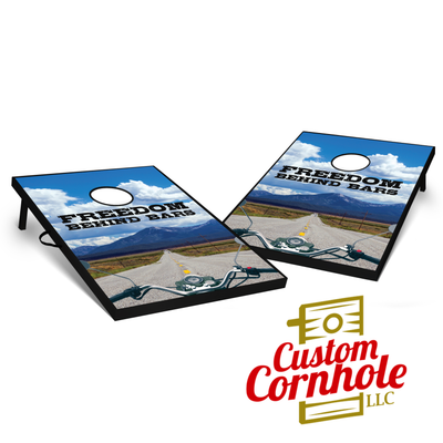 Tailgate Freedom Behind Bars Cornhole Set with Bags - Custom Cornhole, LLC