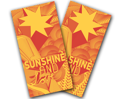 Sunshine and Love Cornhole Wraps - Set of 2 - Custom Cornhole, LLC