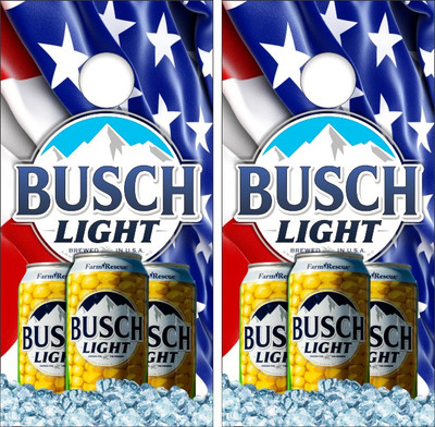 Busch Light Corn Cans Cornhole Wraps - Set of 2 - Custom Cornhole, LLC