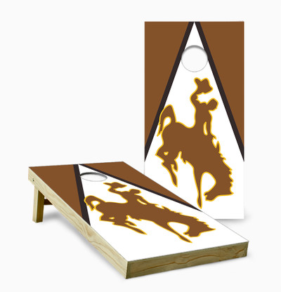 Wyoming Cowboys Version 4 Cornhole Set with Bags - Custom Cornhole, LLC