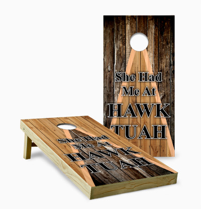 Hawk Tuah Version 2 Cornhole Set with Bags - Custom Cornhole, LLC