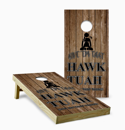 Hawk Tuah Version 5 Cornhole Set with Bags - Custom Cornhole, LLC