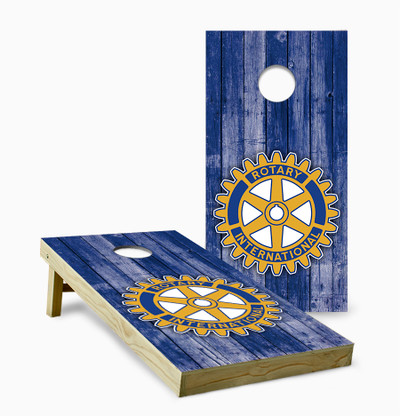 Rotary International Cornhole Set with Bags - Custom Cornhole, LLC