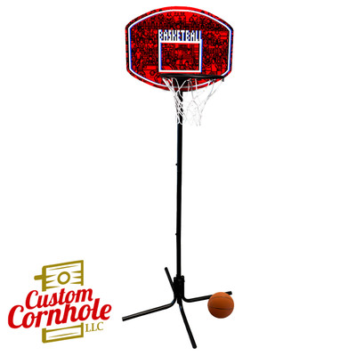 Pixel Art Standing Basketball Hoop - Custom Cornhole, LLC