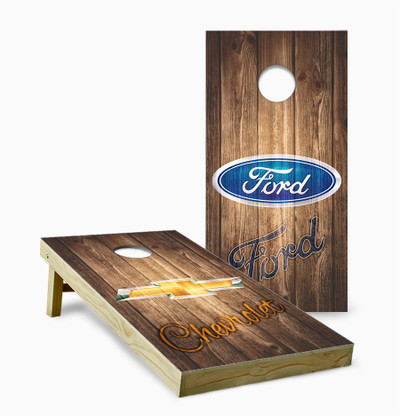 Ford and Chevrolet Version 6 Cornhole Set with Bags - Custom Cornhole, LLC