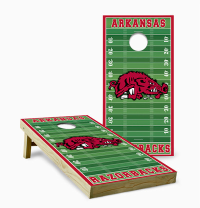Arkansas Razorbacks Version 15 Cornhole Set with Bags - Custom Cornhole ...