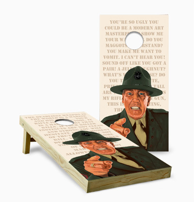 Full Metal Jacket Version 3 Cornhole Set with Bags - Custom Cornhole, LLC