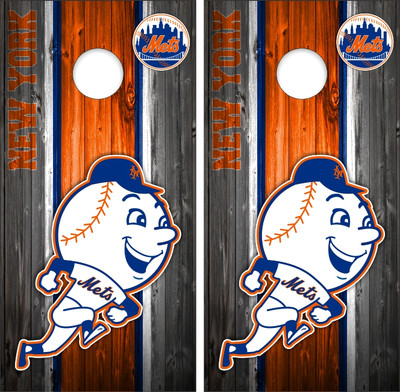 New York Mets Version 7 Cornhole Wraps - Set of 2 - Custom Cornhole, LLC