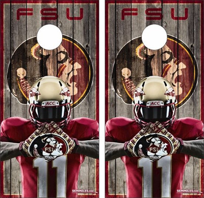 Florida State Version 4 Seminoles Cornhole Wraps - Set of 2 - Custom ...