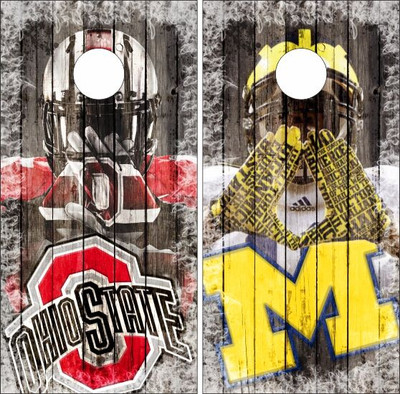 Michigan vs Ohio State Cornhole Wraps - Set of 2 - Custom Cornhole, LLC