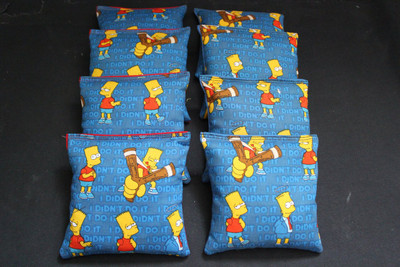 Bart Simpson Cornhole Bags - Set of 8 - Custom Cornhole, LLC