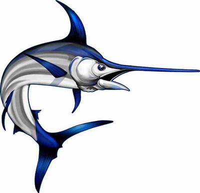 Swordfish Cornhole Decal - Custom Cornhole, LLC
