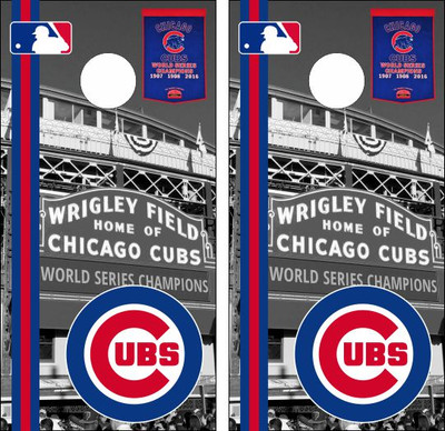 Chicago Cubs Version 11 Cornhole Wraps - Set of 2 - Custom Cornhole, LLC