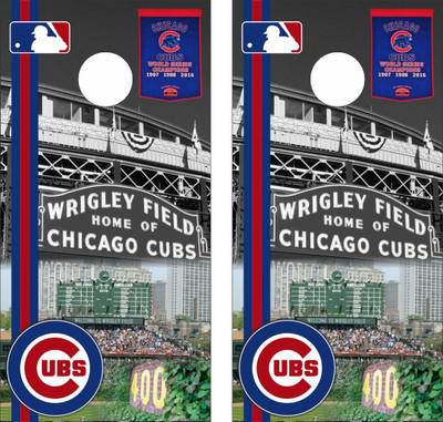 Chicago Cubs Version 16 Cornhole Wraps - Set of 2 - Custom Cornhole, LLC