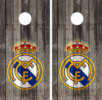 Real Madrid C.F. Version 2 Cornhole Wraps - Set of 2 - Custom Cornhole, LLC