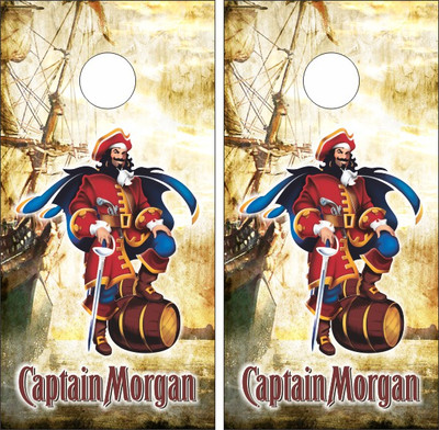 Captain Morgan Version 2 Cornhole Wraps - Set of 2 - Custom Cornhole, LLC