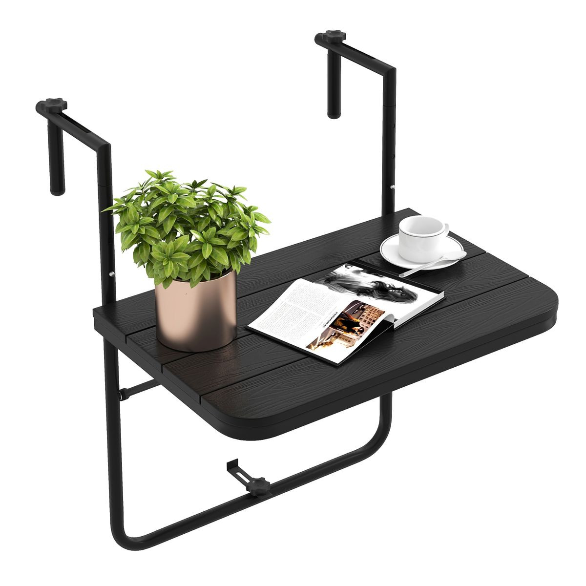 Folding Hanging Table with 3-Level Adjustable Height - DailySteals