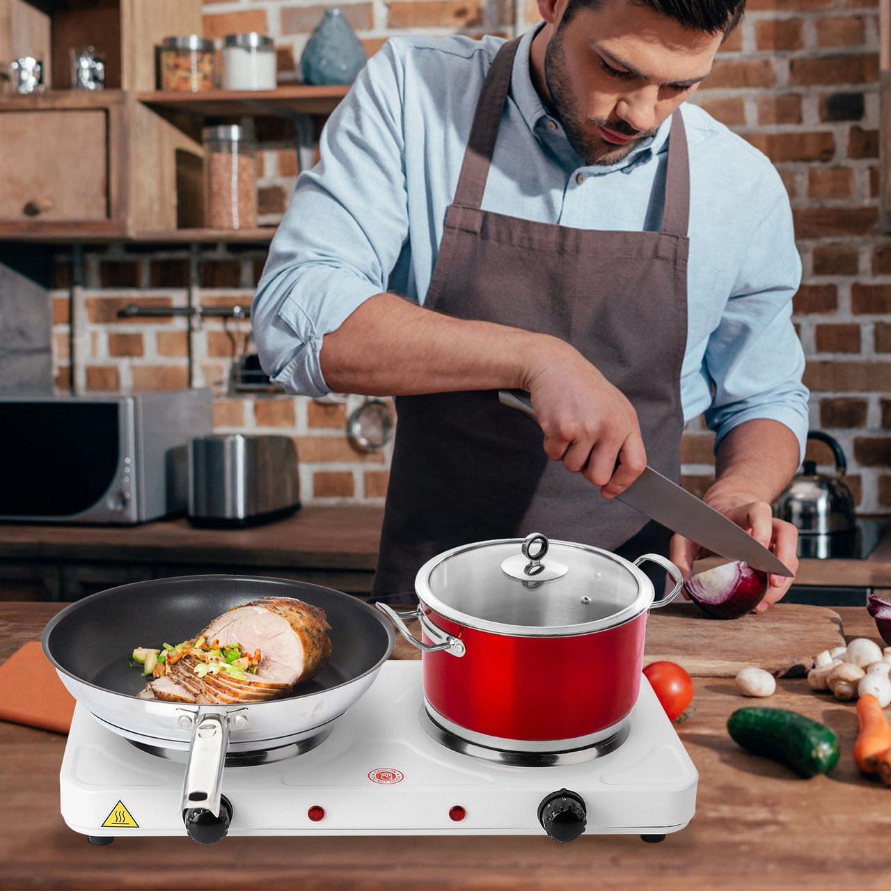 iNova™ 2,000-Watt Portable Dual Burner Stove - DailySteals