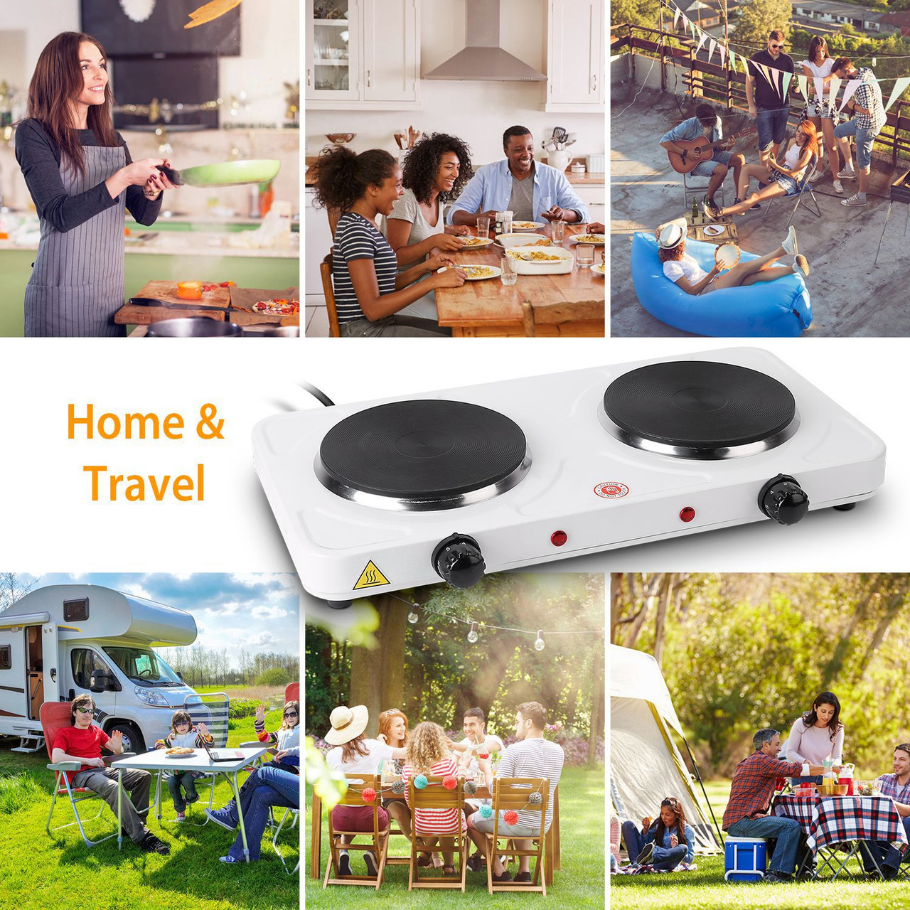 iNova™ 2,000-Watt Portable Dual Burner Stove - DailySteals