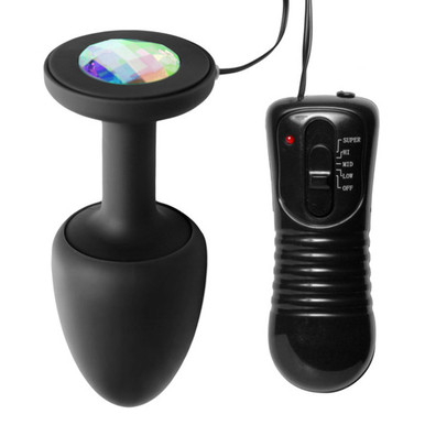 Paragon Gem Accented Internal Stimulation Vibrating Anal Plug - DailySteals